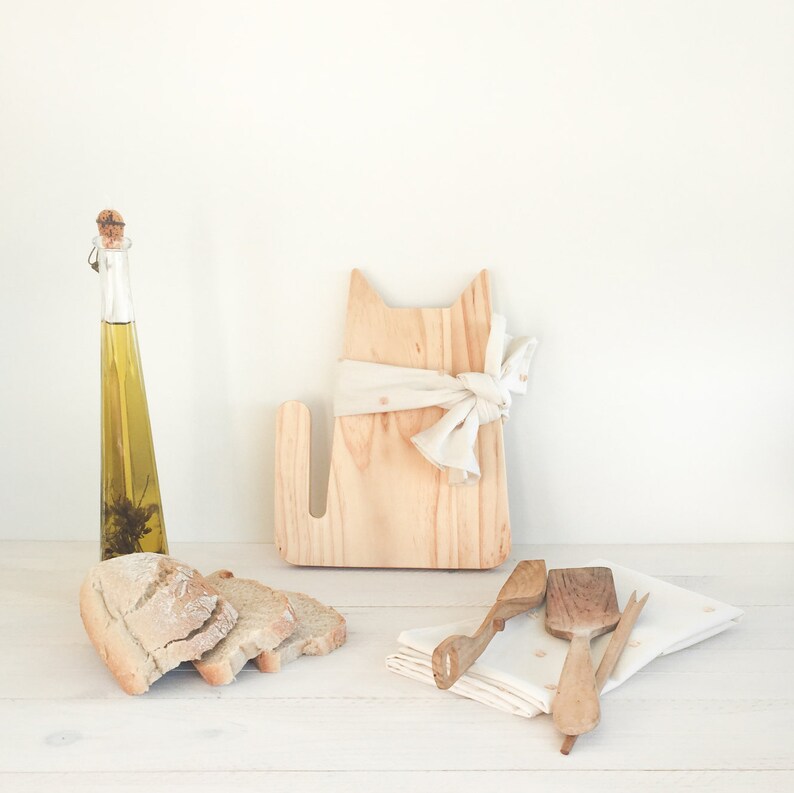 Cat Cheese Board W/ Dishtowel. Wood Kitchen Decor. Gift Ideas - Etsy