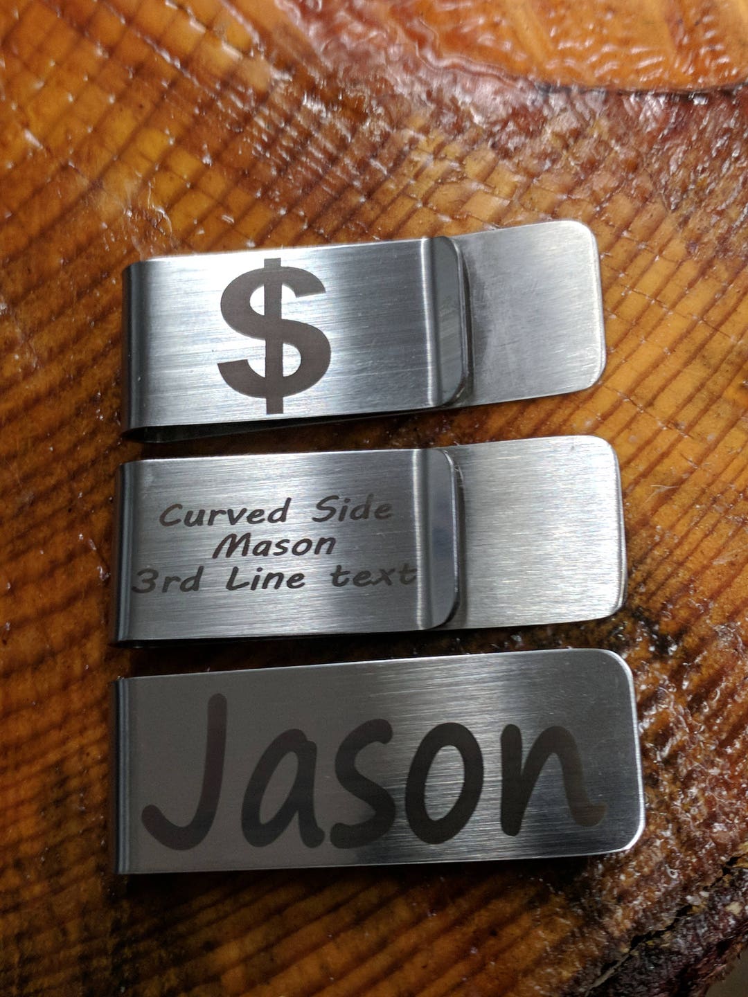 Laser Engraved Money Clip, Stainless Steel Money Clip, Groomsman Money ...