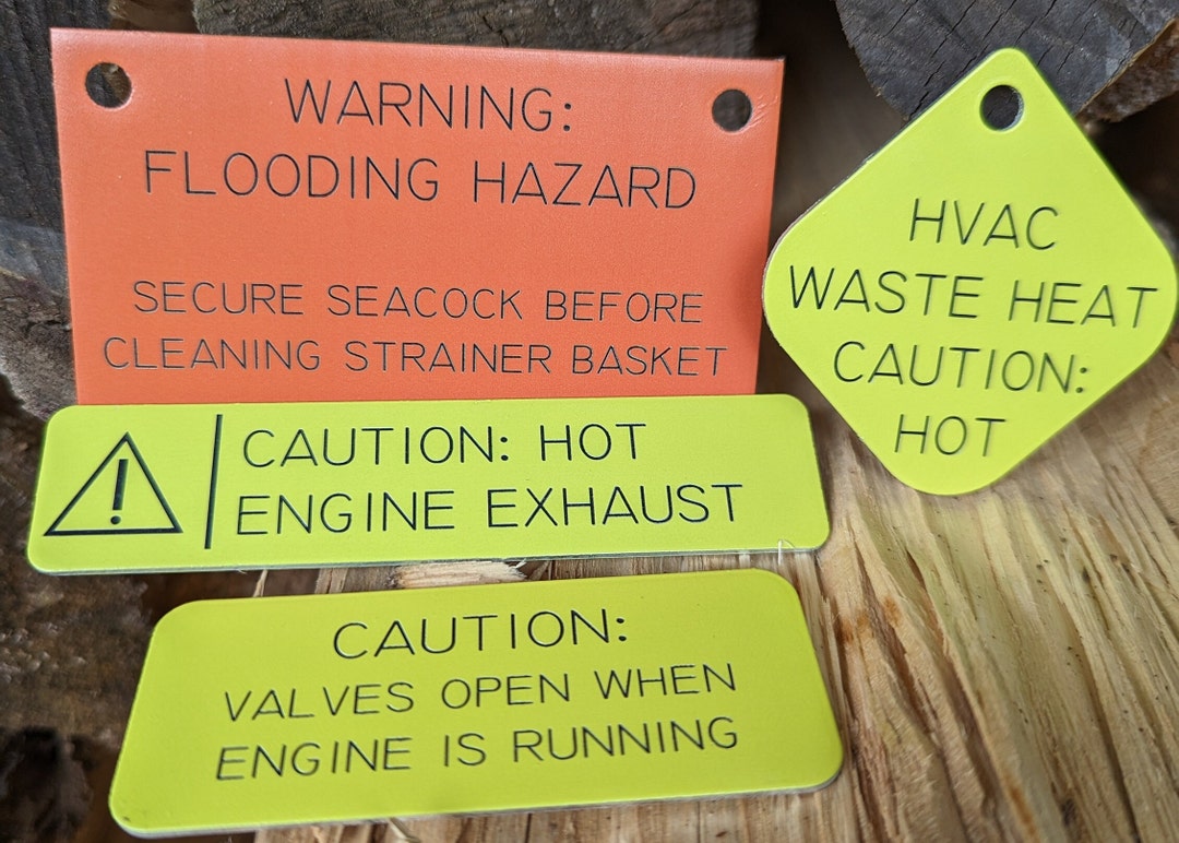 ABYC Label Tags - Boat Labels - Marine Tags - Custom ABYC Standard ...