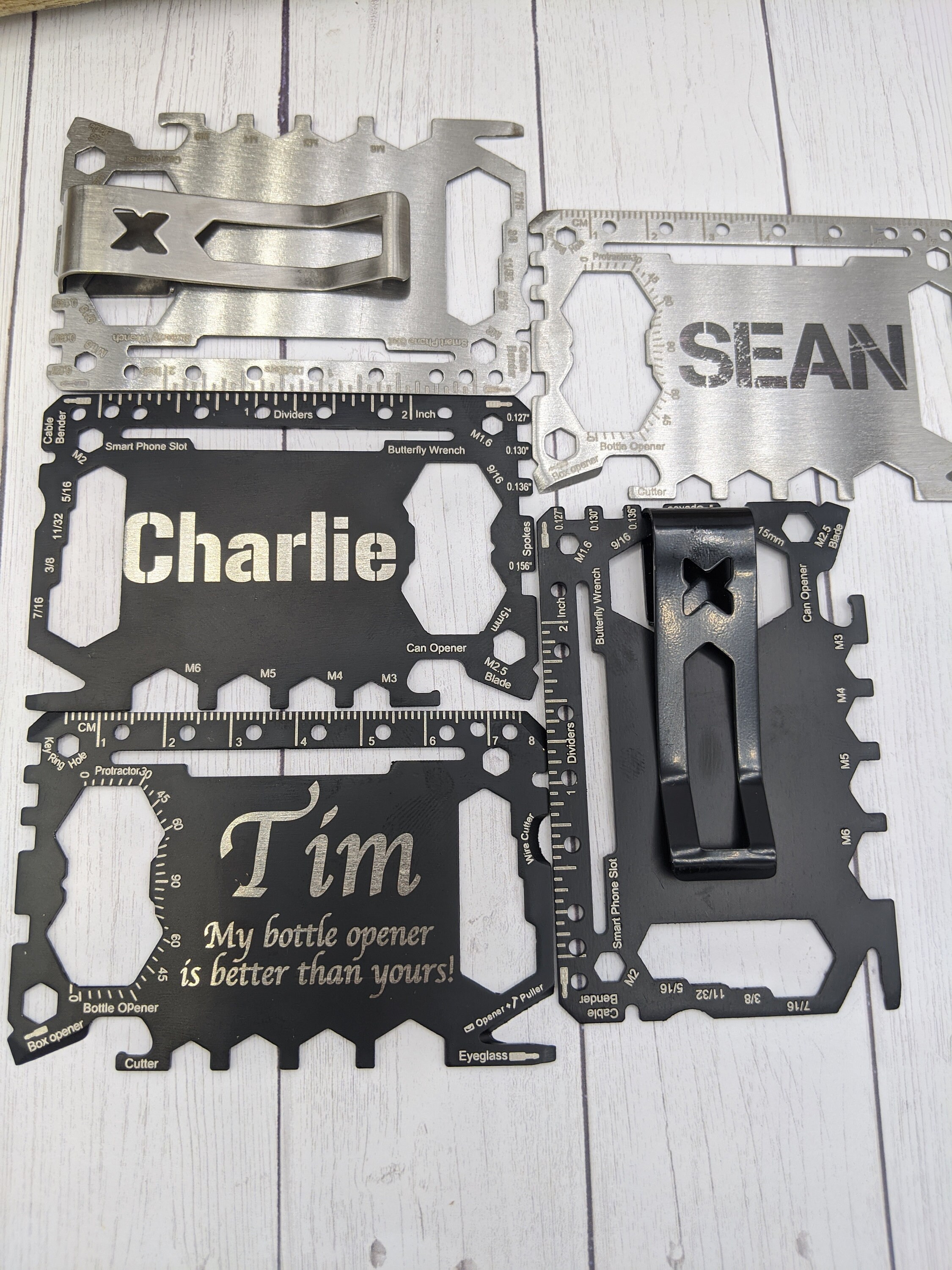 Engraved Wallet Card Tool Personalized EDC Tool EDC Card - Etsy