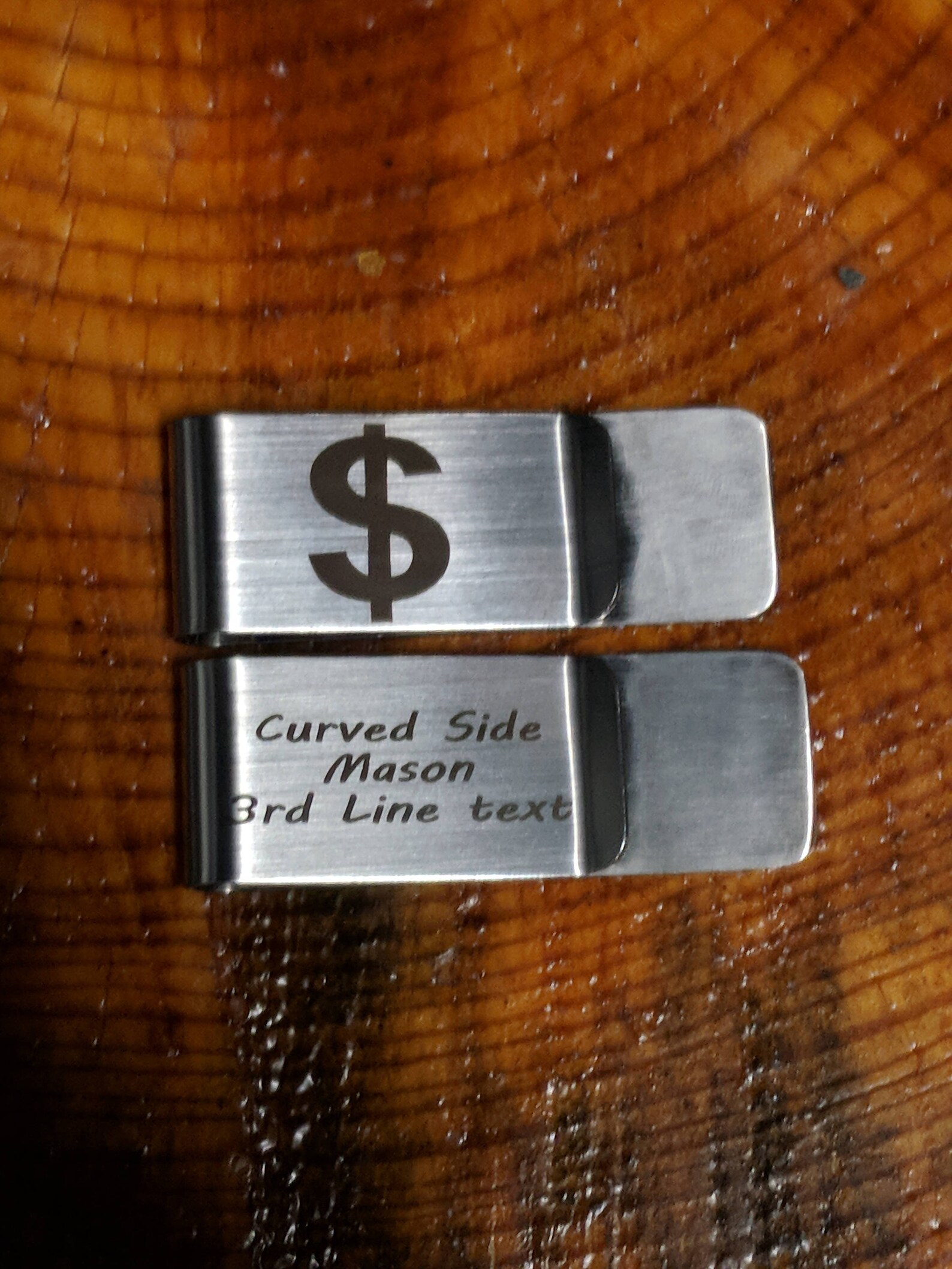 Laser Engraved Money Clip, Stainless Steel Money Clip, Groomsman Money ...