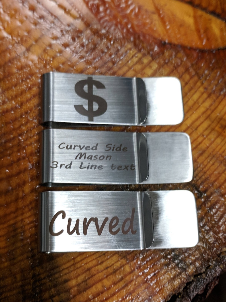 Laser Engraved Money Clip, Stainless Steel Money Clip, Groomsman Money ...