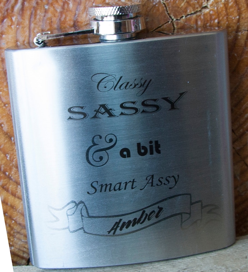 6 Laser engraved flasks Personalized flask customized flask | Etsy