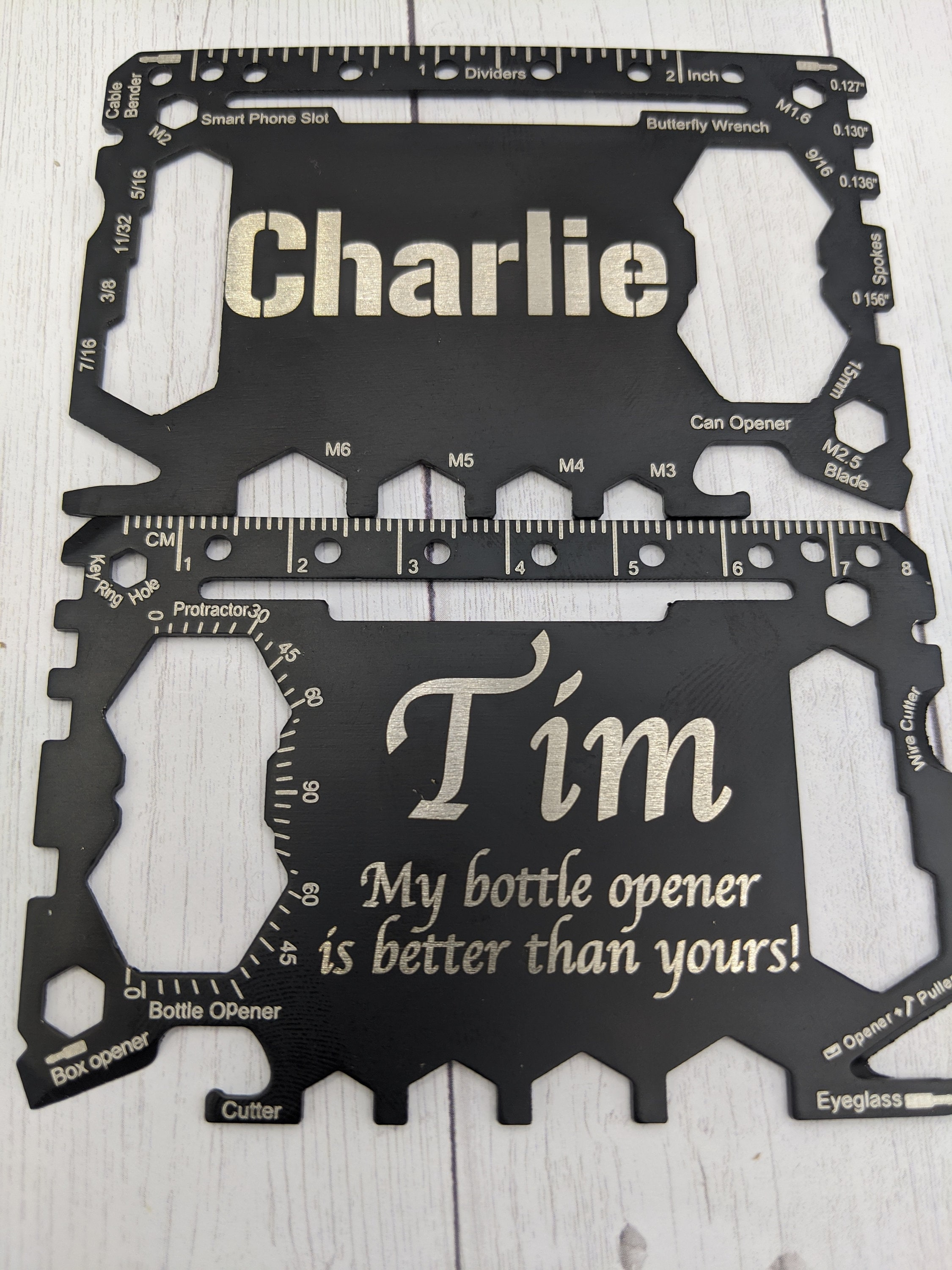 Engraved Wallet Card Tool Personalized EDC Tool EDC Card - Etsy