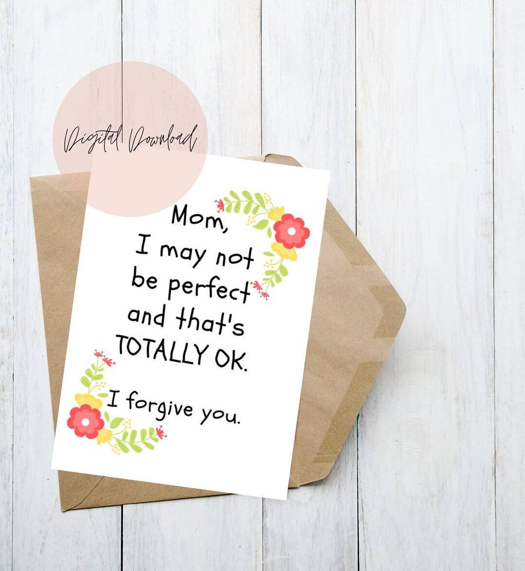 I May Not Be Perfect and That's Totally Ok | Funny Mother's Day Card ...