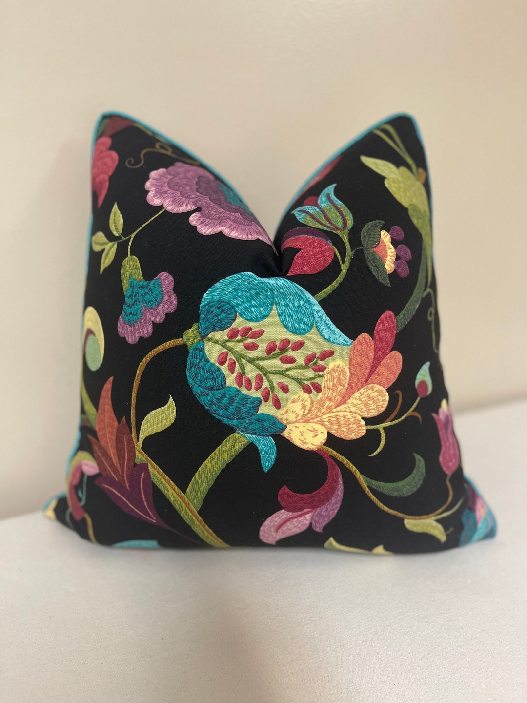 Decorative Pillow Cover Bold Floral Print - Etsy