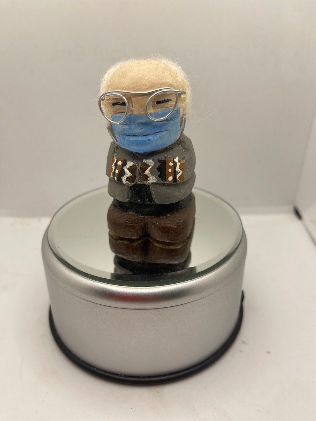 Hand Carved Bernie Sanders With Mittens Made From Basswood. - Etsy