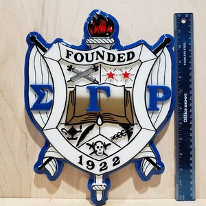 Sigma Gamma Rho- 3D Shield- 12inch - Etsy