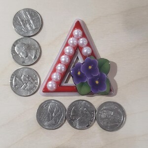 Delta Sigma Theta - Delta, Violet & Pearls Lapel Pin - Etsy