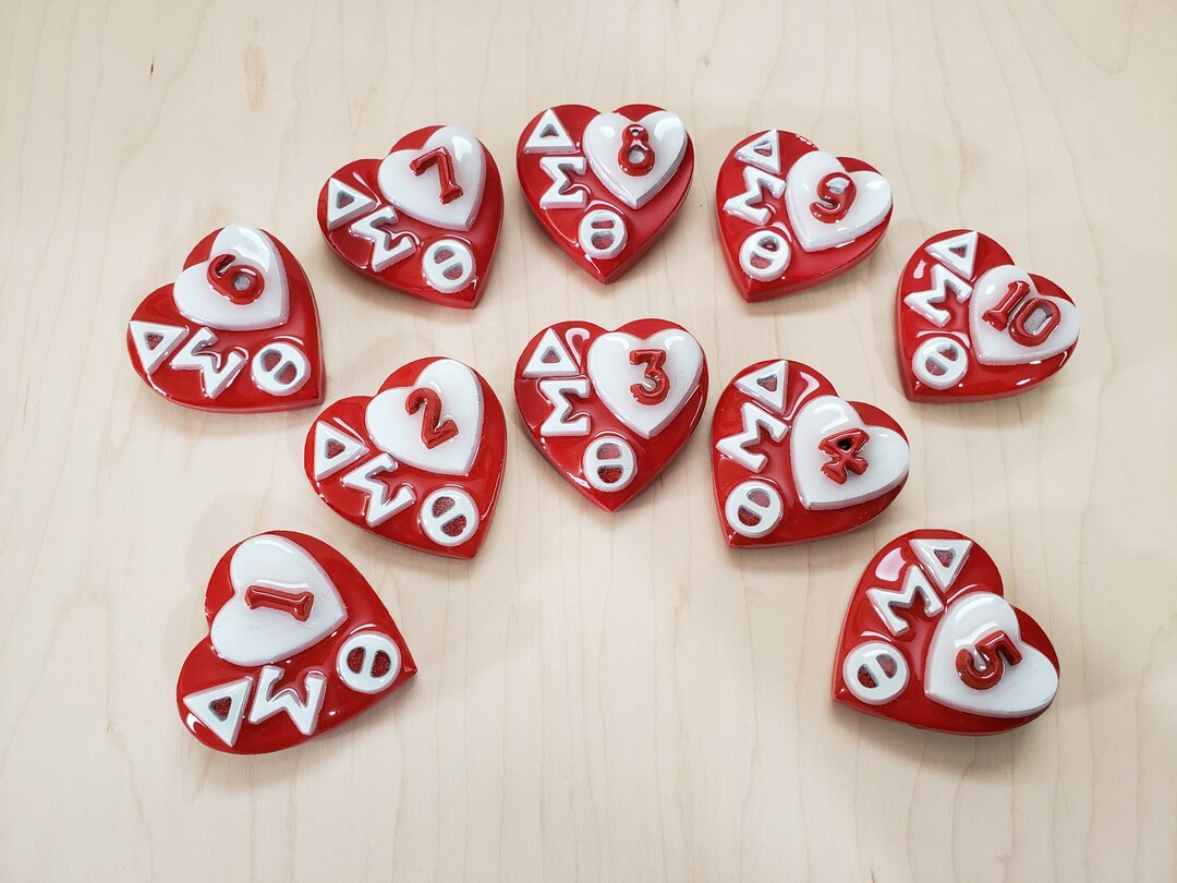 Delta Sigma Theta - Heart Line Number Lapel Pin - Etsy