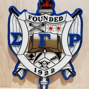 Sigma Gamma Rho- 3D Shield- 12inch - Etsy