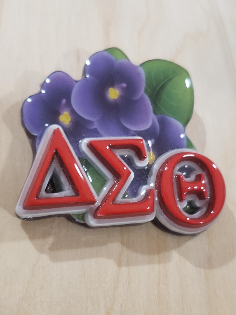 Delta Sigma Theta - African Violet and Letters Lapel Pin - Etsy