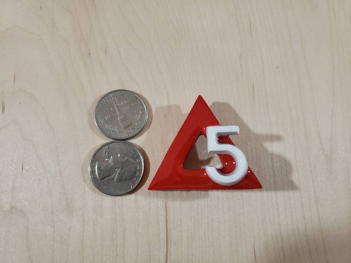 Delta Line Number Lapel Pin - Etsy