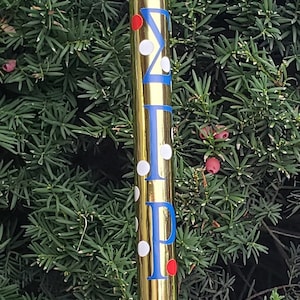Sigma Gamma Rho Cane - Letters, Rubies and Pearls / Wrapped Cane - Etsy