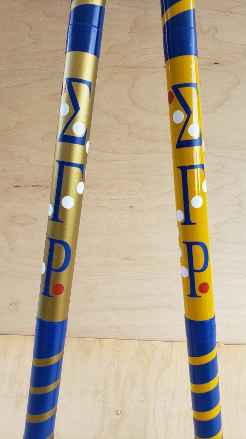 Sigma Gamma Rho Cane Letters Rubies and Pearls / Wrapped - Etsy