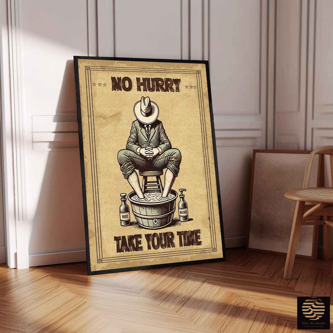 Vintage Western Cowboy Funny Wall Art, Rustic Farmhouse Decor Print ...