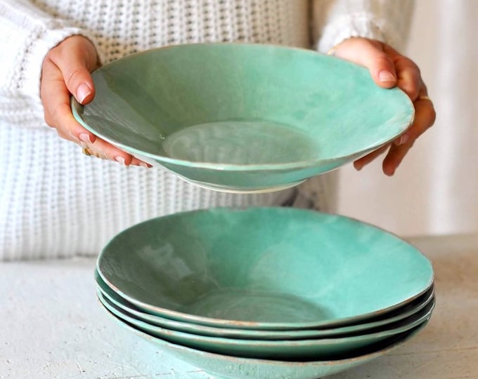 Ceramic Serving Bowl Ceramic Plate Deep Plate Salad Bowl - Etsy