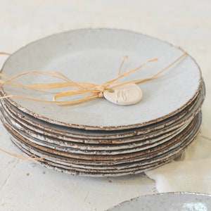 White Cream Ceramic Desserts Plates Set of 4 - Etsy