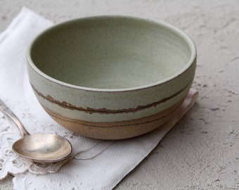 Rustic White Ceramic Soup Bowl | Etsy