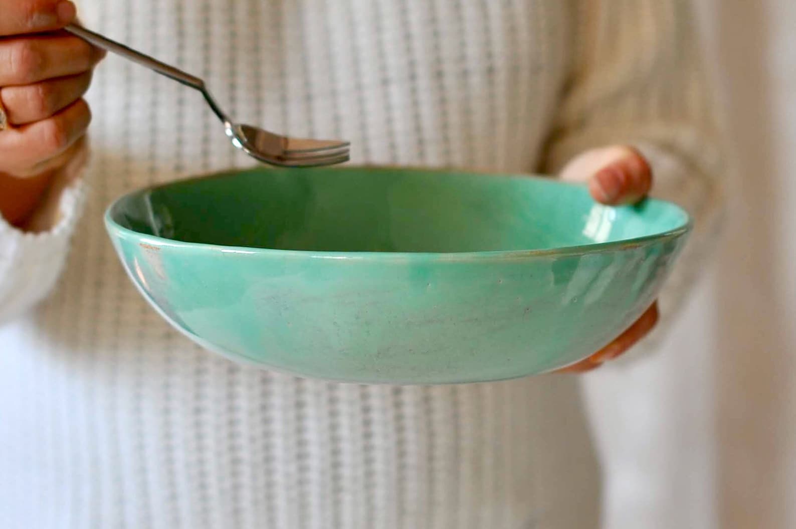 Ceramic Serving Bowl Set Ceramic Plate Deep Plate Salad - Etsy