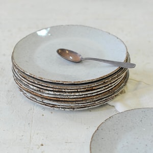 White Cream Ceramic Desserts Plates Set of 4 - Etsy