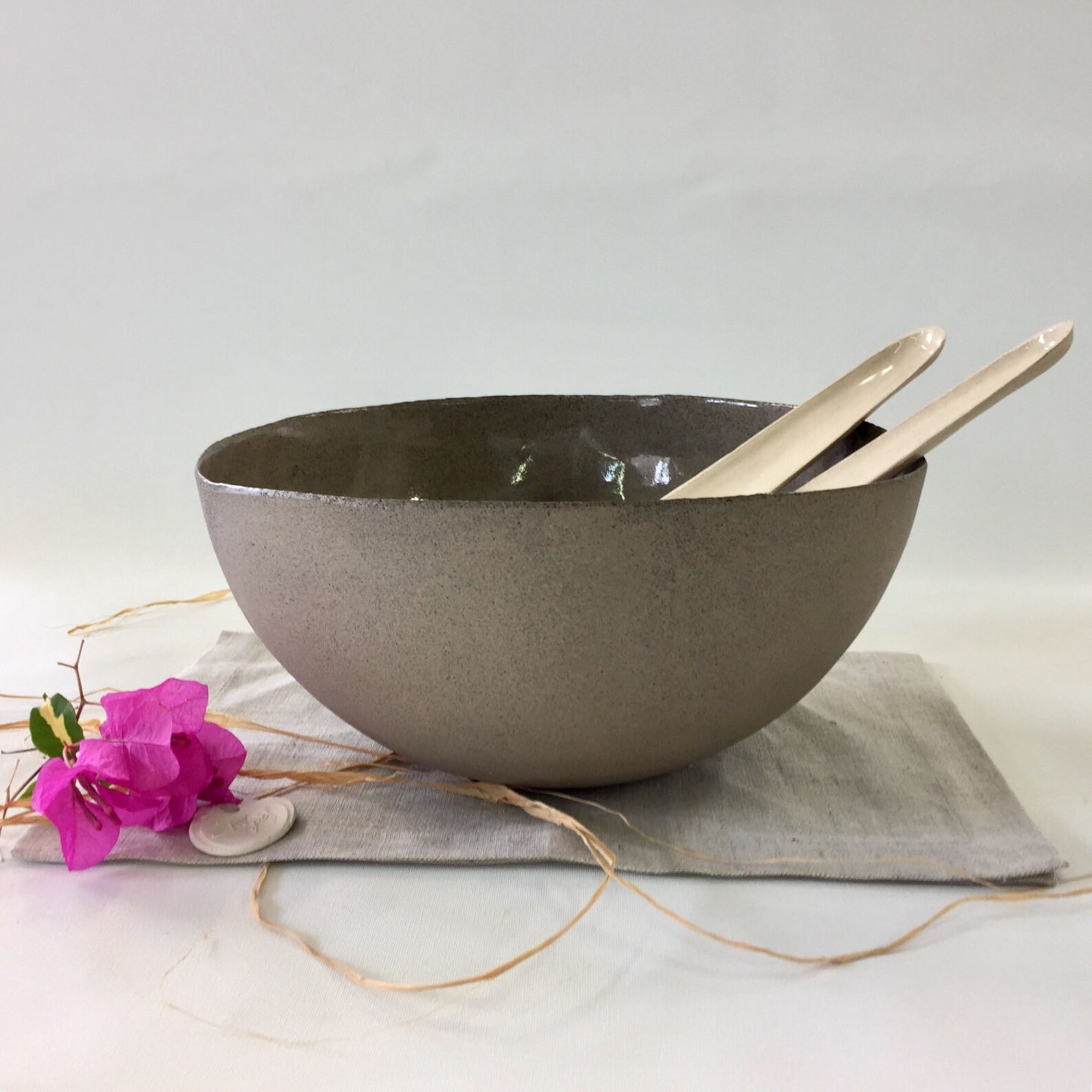 Ceramic Bowl Salad Bowl Fruit Bowl Gray Bowl Modern Bowl - Etsy