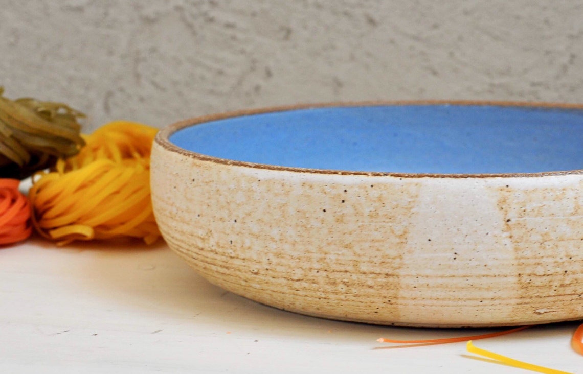 Ceramic Bowl Blue Bowl Pottery Bowl Salad Bowl Fruit - Etsy