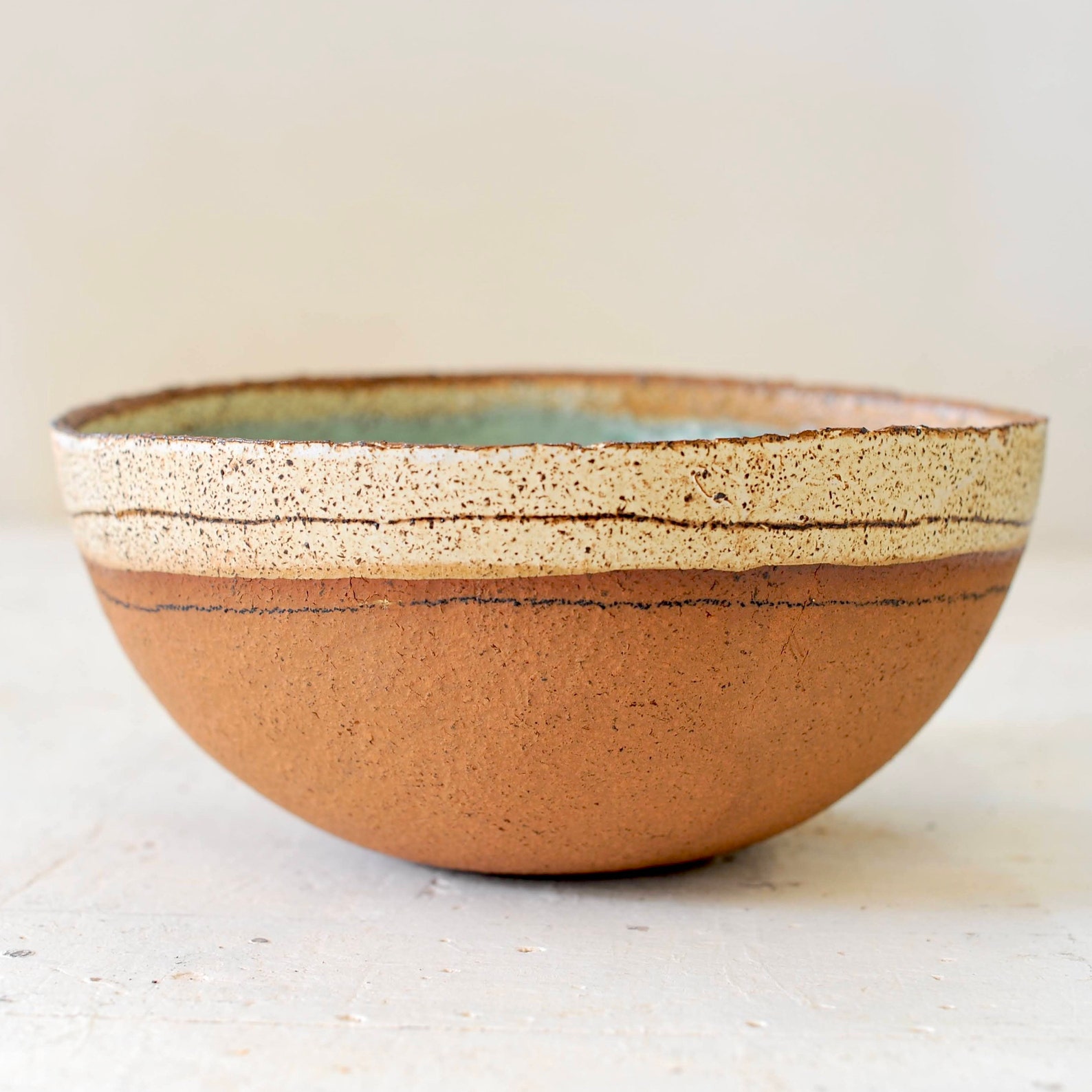 Ceramic Bowl, Large Bowl, Salad Bowl, Serving Bowl, Centerpiece Bowl ...