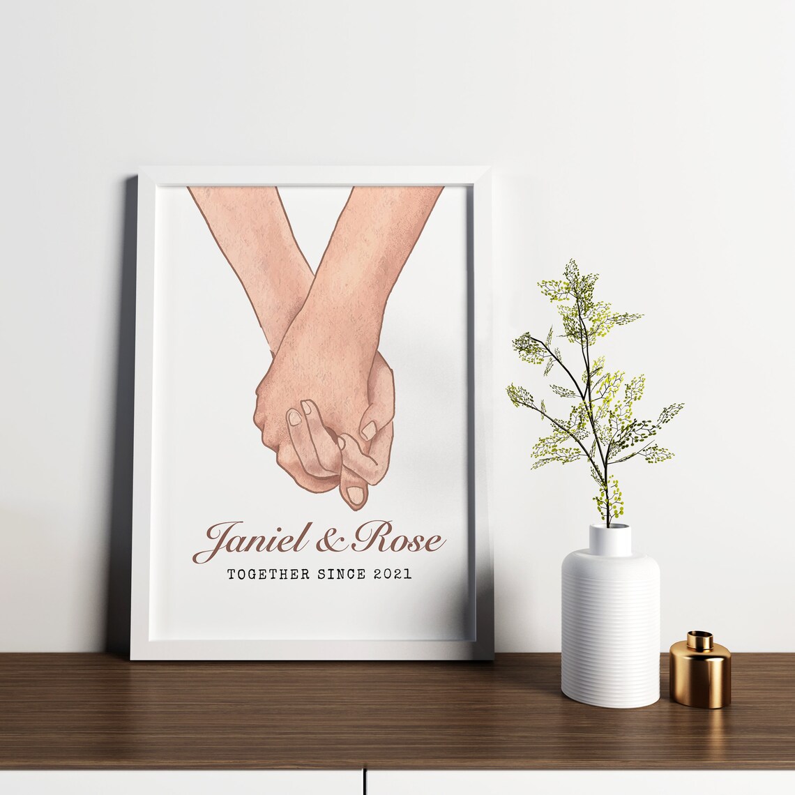 Couples Printable Wall Art, Couple Holding Hands Art, Pinky Promise ...