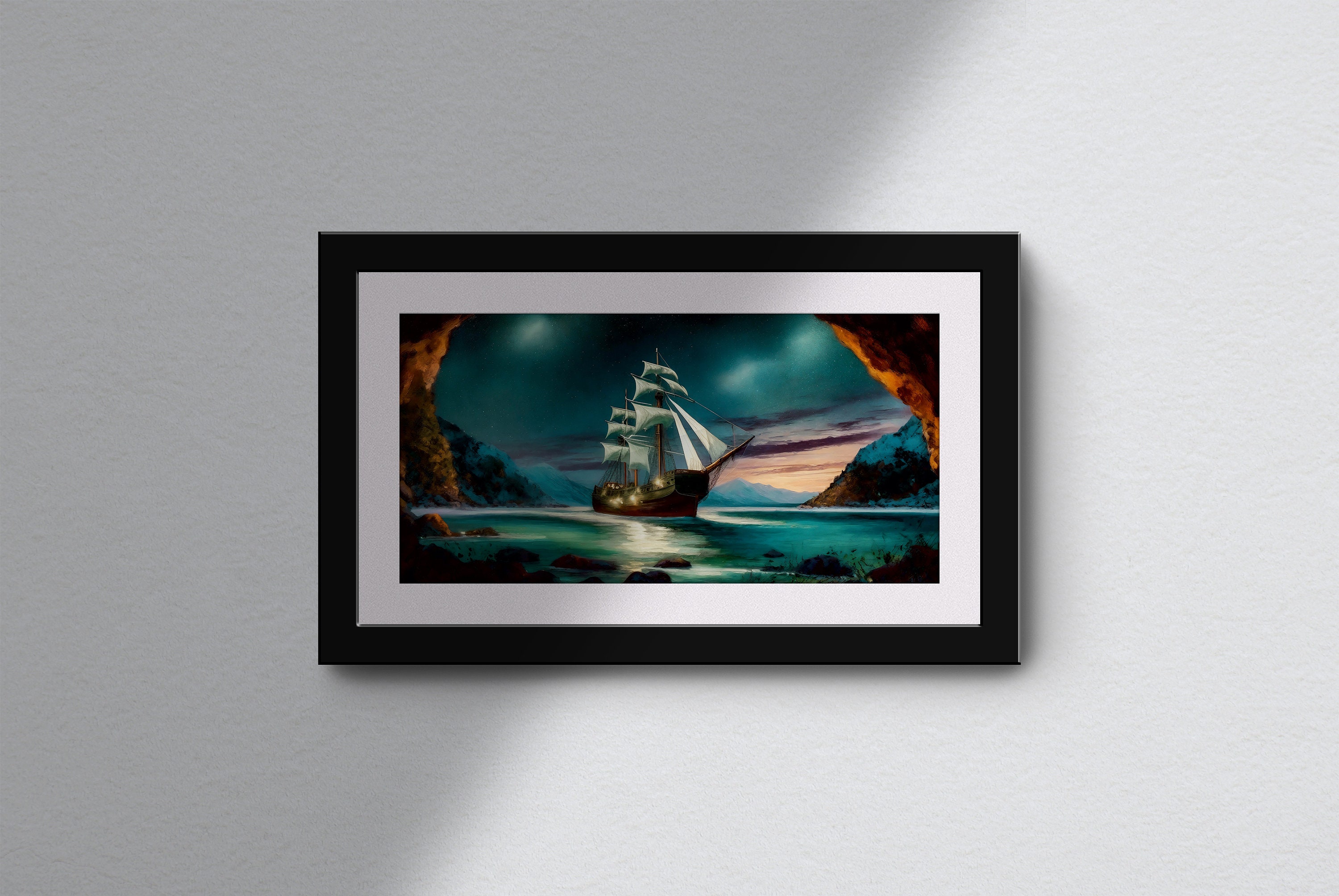 Pirate Ship Print Wall Art, Pirate Printable Art, Vintage Ship Ocean ...