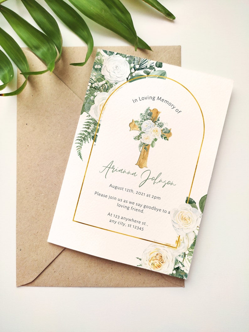 Editable Funeral Program Template, Order of Service Simple Funeral ...