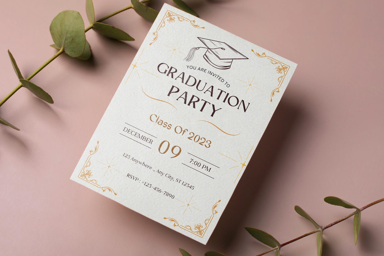 Editable Graduation Party Invitation, Convocation Invitation Template ...