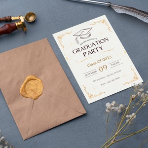 Editable Graduation Party Invitation, Convocation Invitation Template ...