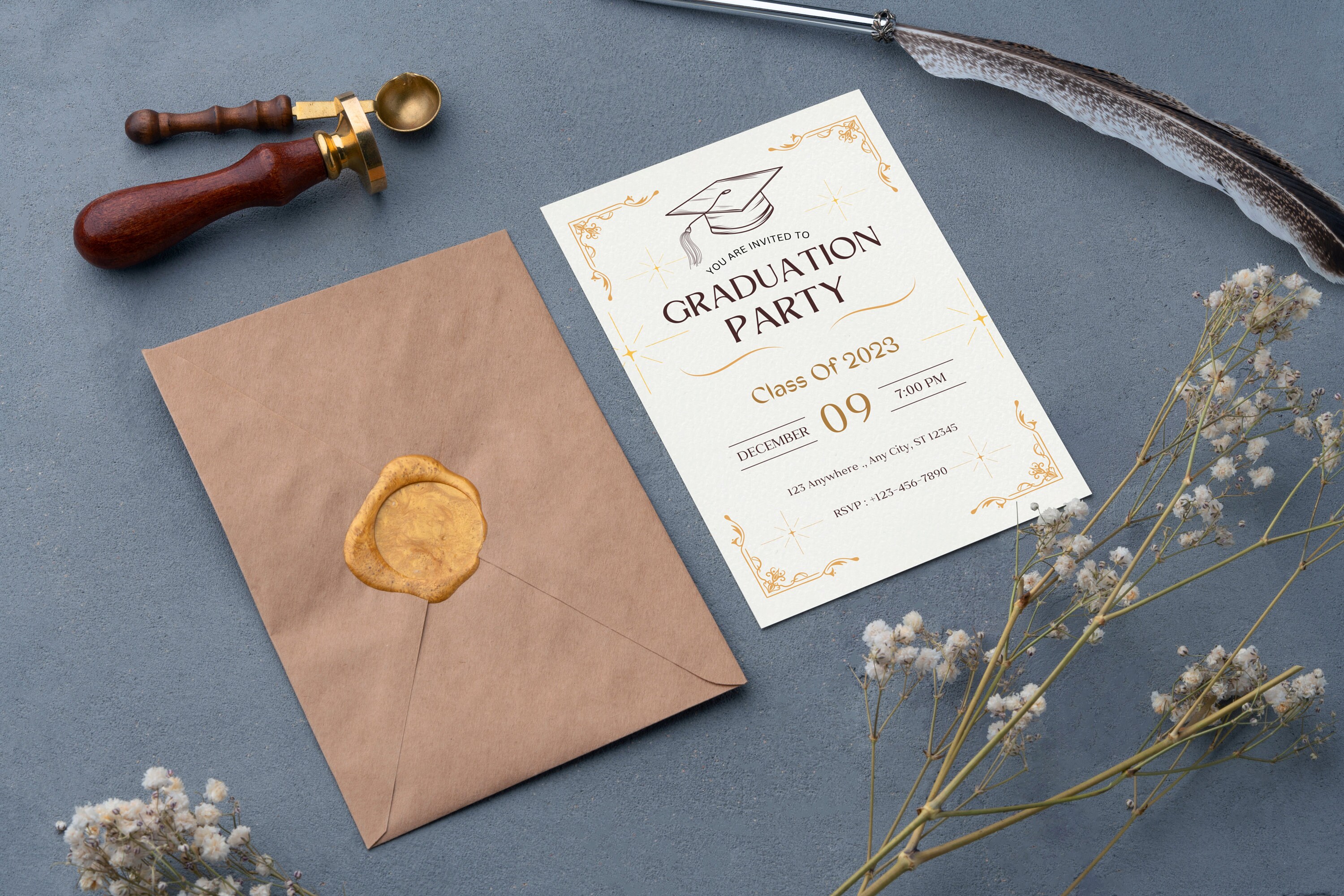 Editable Graduation Party Invitation, Convocation Invitation Template ...