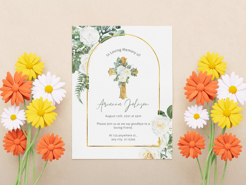 Editable Funeral Program Template, Order of Service Simple Funeral ...