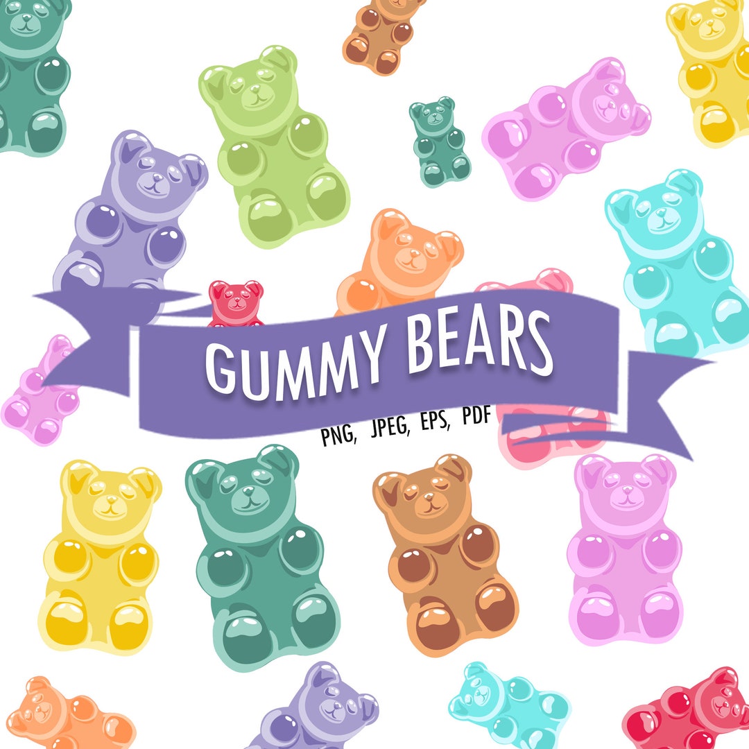 Gummy Bears Candy Clipart, Colorful Candies, Lollipop Clipart, Gummy ...