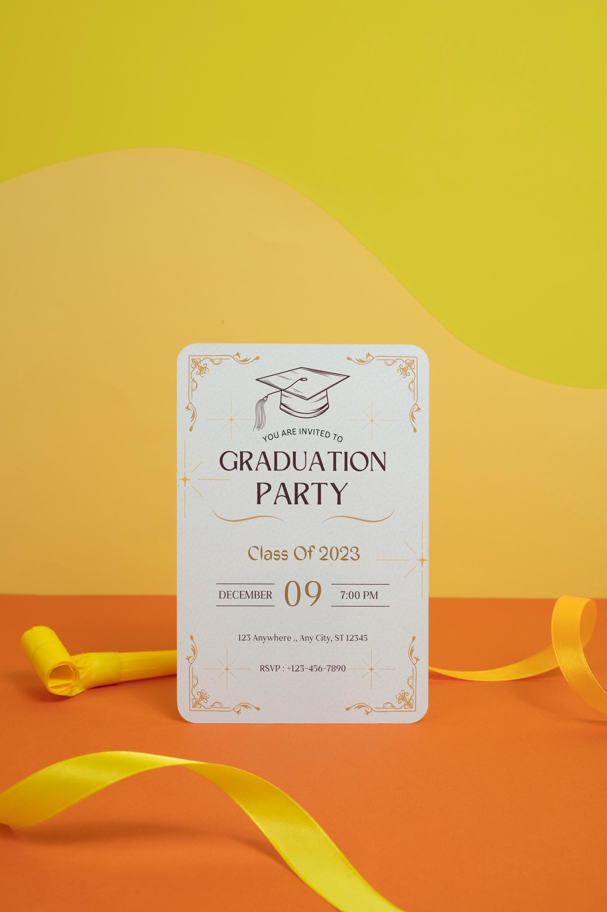 Editable Graduation Party Invitation, Convocation Invitation Template ...