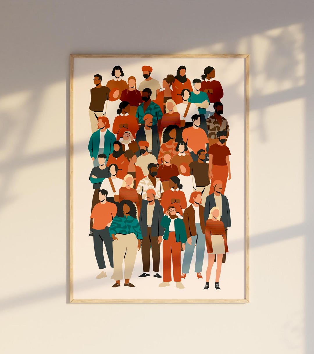 Diverse People - Seamless Printable Wall Art, Seamless Tileable Pattern ...