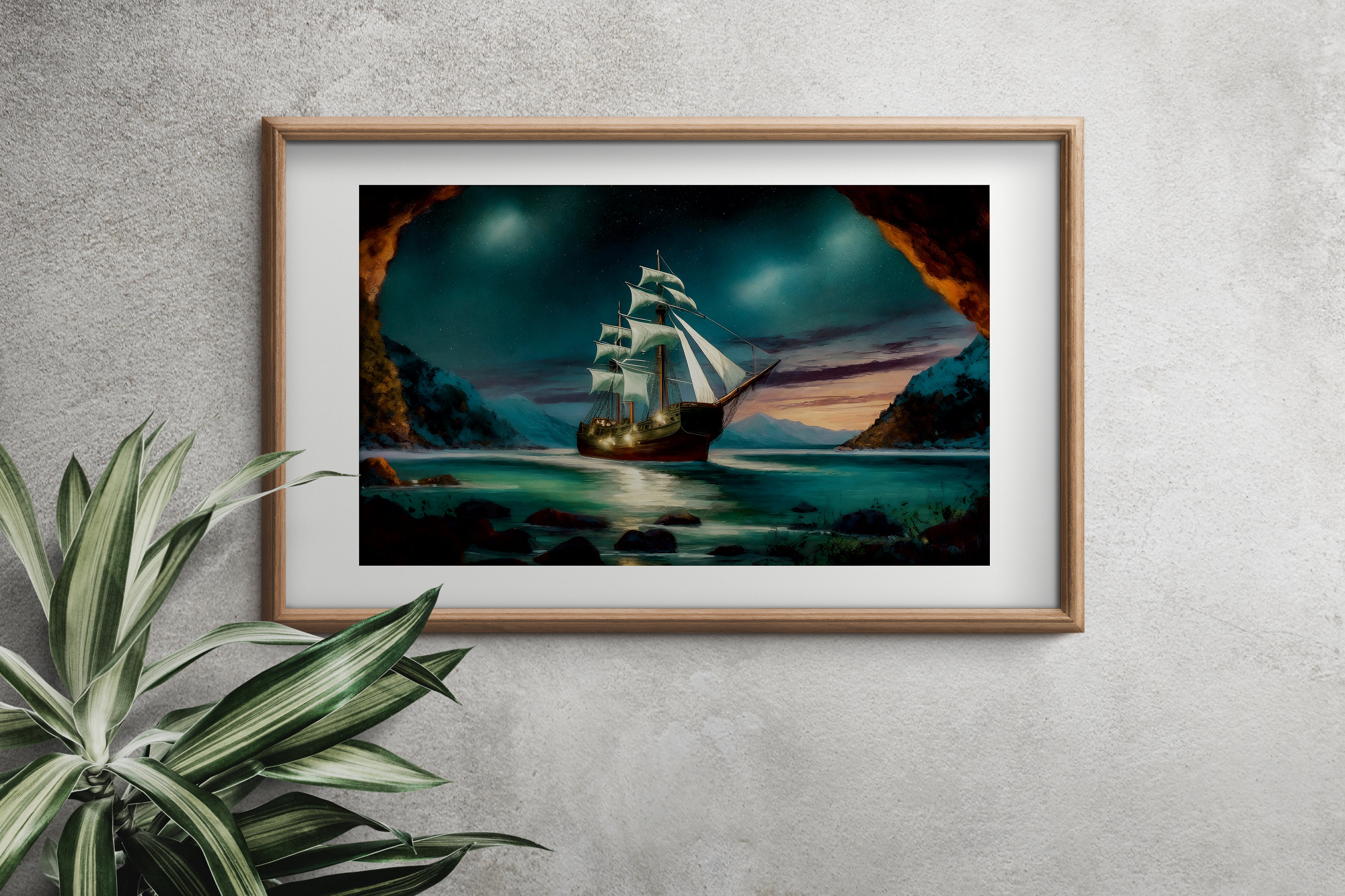 Pirate Ship Print Wall Art, Pirate Printable Art, Vintage Ship Ocean ...