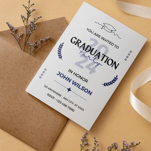 Graduation Invitation Template, Graduation Invitation, Modern Grad ...