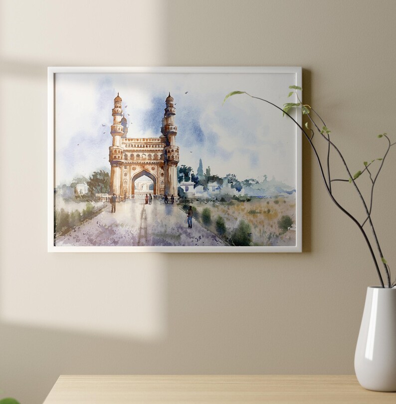 Hyderabad Charminar Print Wall Art, Hyderabad Photo, Charminar Poster ...