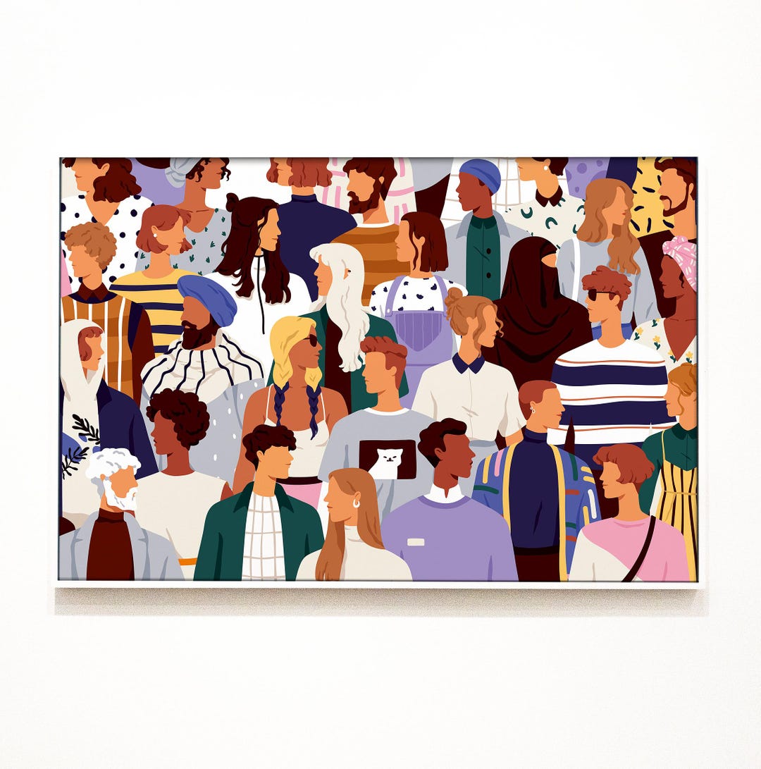 Diverse Faces - Seamless Printable Wall Art, Seamless Tileable Pattern ...