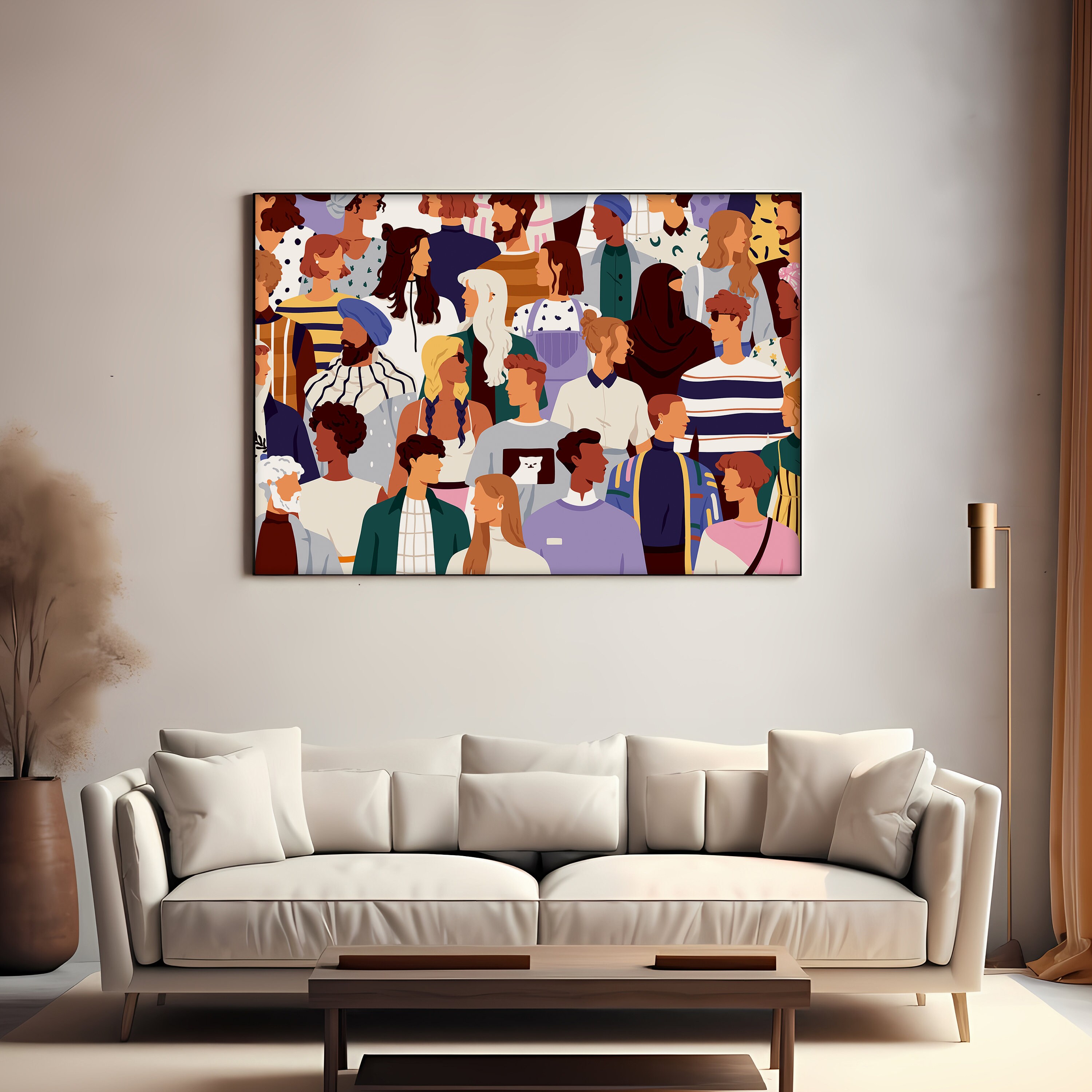 Diverse Faces - Seamless Printable Wall Art, Seamless Tileable Pattern ...