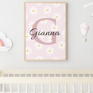 Set of 7 Custom Name Initial Print, Name Printable, Personalized Name ...