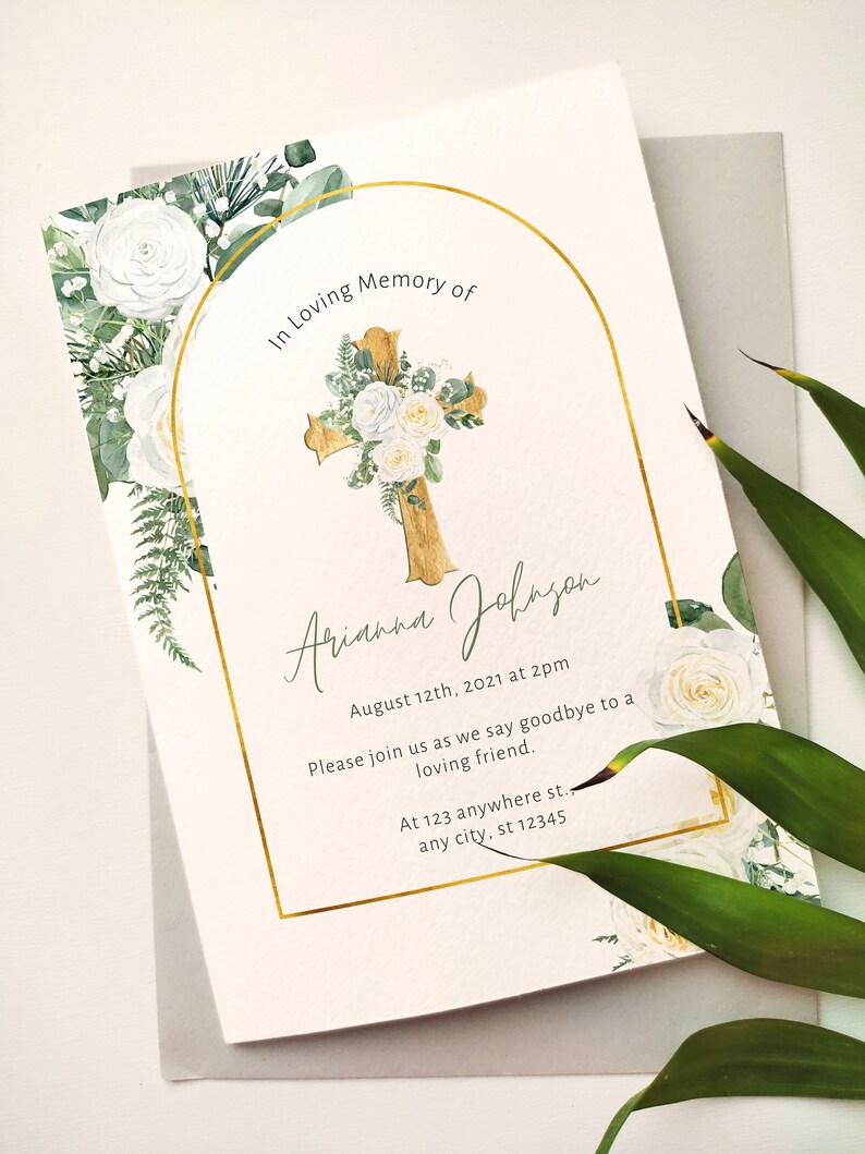 Editable Funeral Program Template, Order of Service Simple Funeral ...