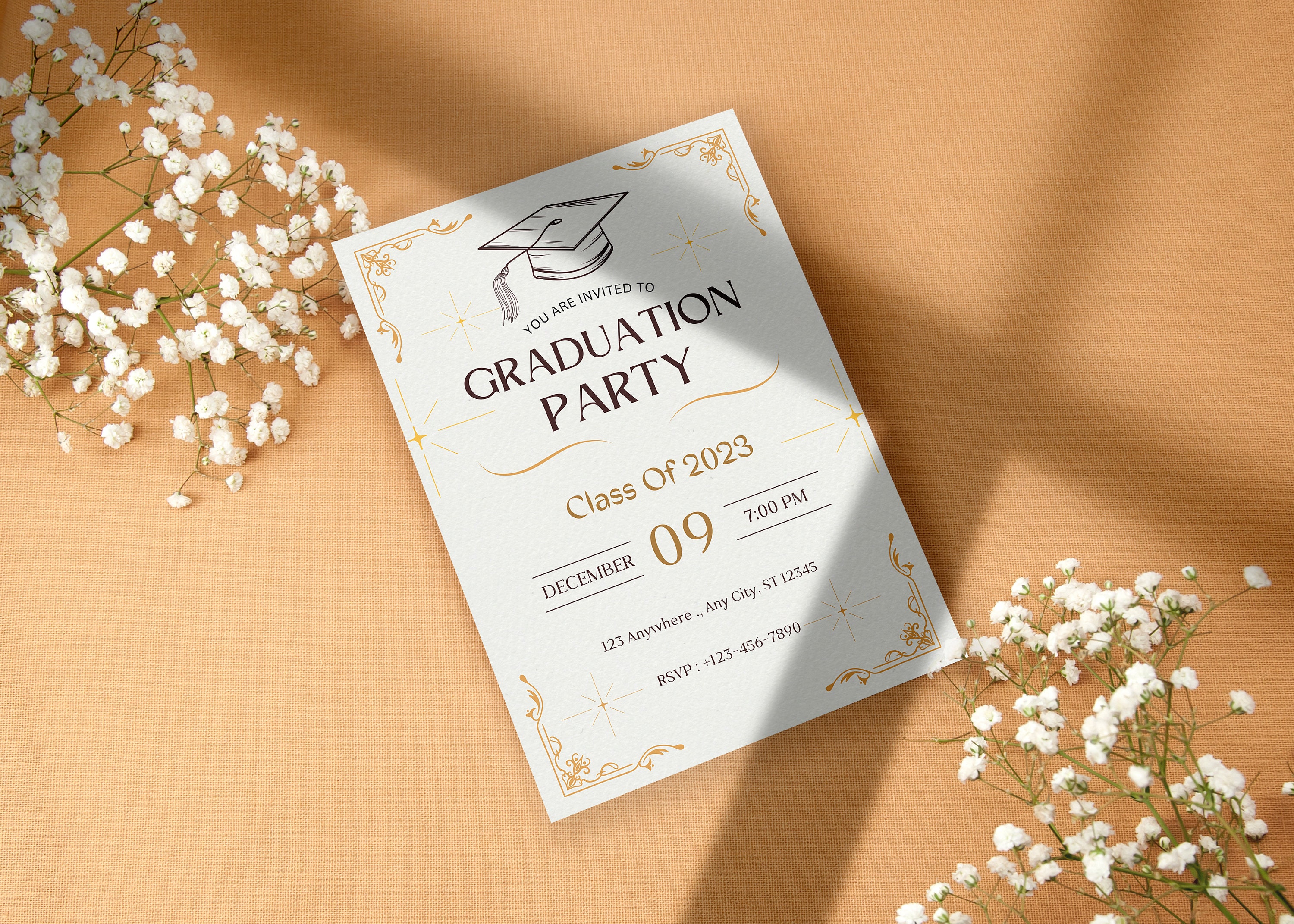 Editable Graduation Party Invitation, Convocation Invitation Template, High School Ceremony ...