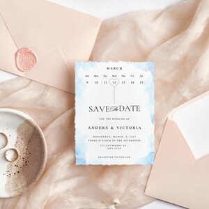 Editable Calendar Print Wedding Invitation Template, Printable Wedding ...