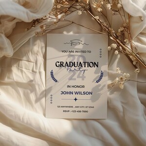 Graduation Invitation Template, Graduation Invitation, Modern Grad ...