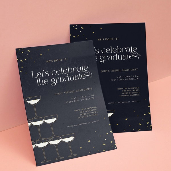 Editable Graduation Party Invitation, Convocation Invitation Template ...