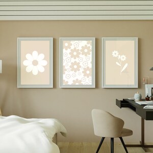Set of 3 Daisy Flower Print Wall Art, Spring Daisies Boho Printable ...